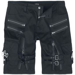 Gothicana by EMP Shorts with straps, buckles and zipper Short schwarz in S Q223-000055 M493158