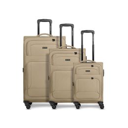 Smartbox Edition 04 4 Rollen Kofferset 3-teilig mit Dehnfalte in beige | Gr.: onesize