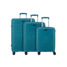 d&n D&N Travel Line 4600 4 Rollen Kofferset 3-teilig in petrol | Gr.: onesize