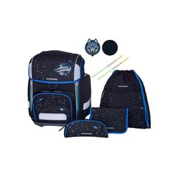 Schneiders Ergolite Schulranzen-Set 8-teilig in black blue | Gr.: onesize