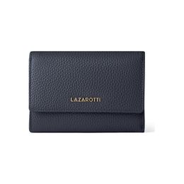 Lazarotti Bologna Leather XL Geldb&ouml;rse mit Zip-Around Fach Leder 14 cm in navy | Gr.: onesize
