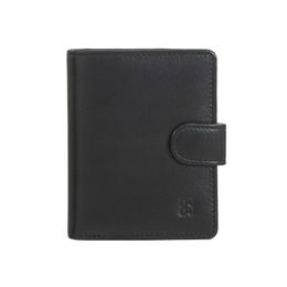 DuDu Bilbao Geldb&ouml;rse RFID Schutz Leder 8.5 cm in black pop | Gr.: onesize