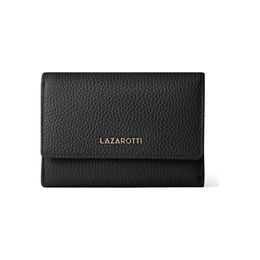 Lazarotti Bologna Leather XL Geldb&ouml;rse mit Zip-Around Fach Leder 14 cm in black | Gr.: onesize
