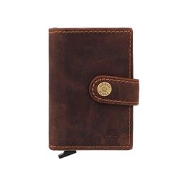 Green Burry Greenburry Vintage Geldb&ouml;rse RFID Schutz Leder 7.5 cm in brown | Gr.: onesize