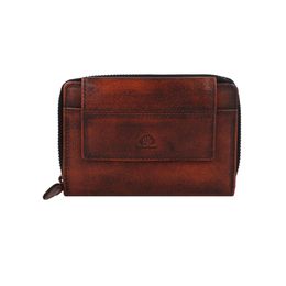 Green Burry Greenburry Destressed Geldb&ouml;rse RFID Schutz Leder 13.5 cm in rusty orange | Gr.: onesize