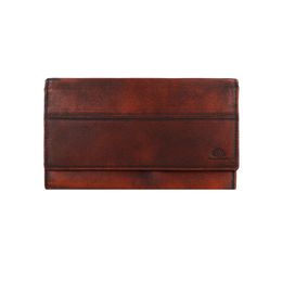Green Burry Greenburry Destressed Geldb&ouml;rse RFID Schutz Leder 18.5 cm in rusty orange | Gr.: onesize