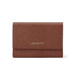 Lazarotti Bologna Leather XL Geldb&ouml;rse mit Zip-Around Fach Leder 14 cm in brown | Gr.: onesize