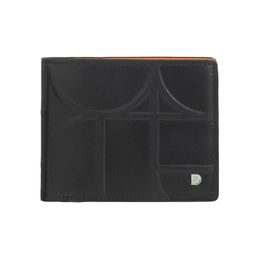 DuDu Up Geldb&ouml;rse Leder 12.5 cm in black-orange | Gr.: onesize