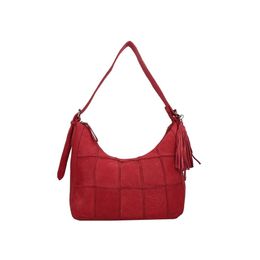 TASCHENDIEB Malvengasse Schultertasche Leder 31 cm in red solid | Gr.: onesize