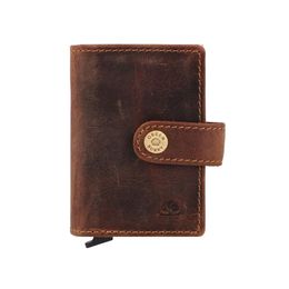 Green Burry Greenburry Vintage Geldb&ouml;rse RFID Schutz Leder 7.5 cm in brown | Gr.: onesize
