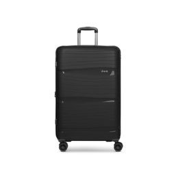 d&n D&N Travel Line 4300-Plus 4 Rollen Trolley L 76 cm mit Dehnfalte in black | Gr.: onesize