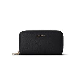 Lazarotti Bologna Leather XL Double Zip-Around Geldb&ouml;rse RFID Leder 20 cm in black | Gr.: onesize