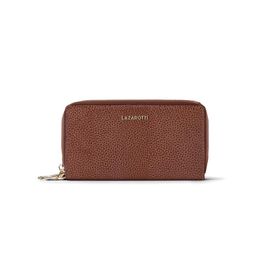 Lazarotti Bologna Leather XL Double Zip-Around Geldb&ouml;rse RFID Leder 20 cm in brown | Gr.: onesize