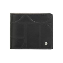 DuDu Up! Geldb&ouml;rse RFID Schutz Leder 10.5 cm in black-taupe | Gr.: onesize
