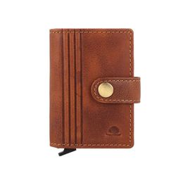 Green Burry Greenburry Vintage Geldb&ouml;rse RFID Schutz Leder 7.5 cm in cognac | Gr.: onesize