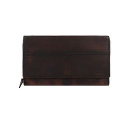 Green Burry Greenburry Destressed Geldb&ouml;rse RFID Schutz Leder 13 cm in teak brown | Gr.: onesize