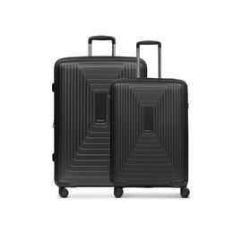 Redolz Essentials 14 4 Rollen Kofferset 2-teilig mit Dehnfalte in black metallic | Gr.: onesize