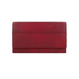 Green Burry Greenburry Destressed Geldb&ouml;rse RFID Schutz Leder 18.5 cm in deep red | Gr.: onesize