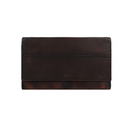 Green Burry Greenburry Destressed Geldb&ouml;rse RFID Schutz Leder 18.5 cm in teak brown | Gr.: onesize