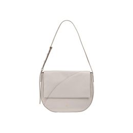 DuDu Formentera Schultertasche Leder 34 cm in pearl grey | Gr.: onesize