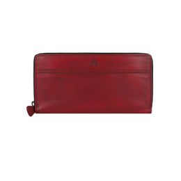 Green Burry Greenburry Destressed Geldb&ouml;rse RFID Schutz Leder 19 cm in deep red | Gr.: onesize