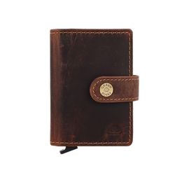 Green Burry Greenburry Vintage Geldb&ouml;rse RFID Schutz Leder 7.5 cm in brown | Gr.: onesize