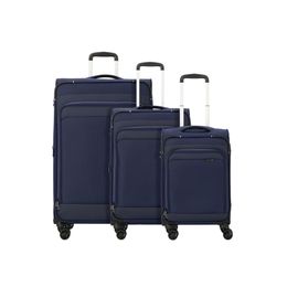 d&n D&N Travel Line 9504 4 Rollen Kofferset 3-teilig mit Dehnfalte in navy | Gr.: onesize