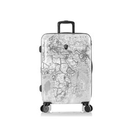 Heys Black Camo 4 Rollen Trolley M 66 cm mit Dehnfalte in black-white world map | Gr.: onesize
