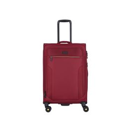 d&n D&N Travel Line 9704 4 Rollen Trolley M 68 cm mit Dehnfalte in dark red | Gr.: onesize