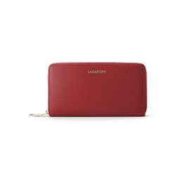 Lazarotti Bologna Leather XL Zip-Around Geldb&ouml;rse Leder 19 cm in red | Gr.: onesize