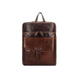 Green Burry Greenburry Rugged Business-Rucksack Leder 39 cm Laptopfach in brown | Gr.: onesize