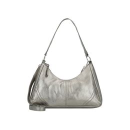 TASCHENDIEB Salvatorgasse Schultertasche Leder 34 cm in silver | Gr.: onesize