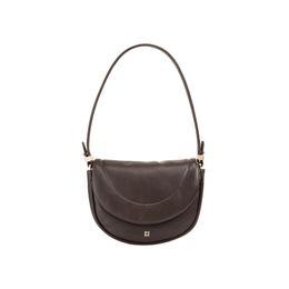 DuDu Schultertasche Leder 22 cm in coffee brown | Gr.: onesize