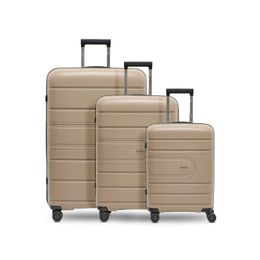 Redolz Essentials 11 3-SET 4 Rollen Kofferset 3-teilig in beige | Gr.: onesize