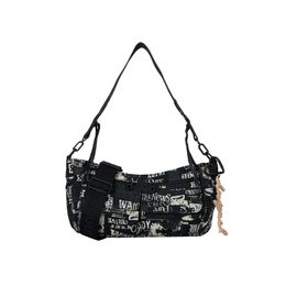 Desigual Newspaper Donosti Schultertasche 25 cm in schwarz | Gr.: onesize