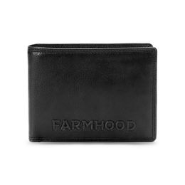 Farmhood Memphis Geldb&ouml;rse RFID Schutz Leder 12.5 cm in black | Gr.: onesize