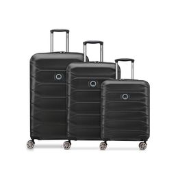 Delsey Meteor 4 Rollen Kofferset 3-teilig mit Dehnfalte in black | Gr.: onesize