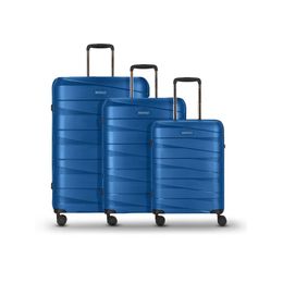 Redolz Essentials 10 3-SET 4 Rollen Kofferset 3-teilig in blue-metallic 2 | Gr.: onesize