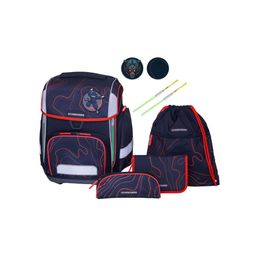 Schneiders Ergolite Schulranzen-Set 8-teilig in black red | Gr.: onesize