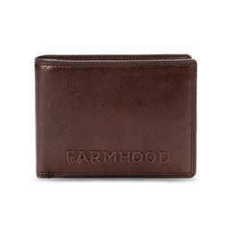 Farmhood Memphis Geldb&ouml;rse RFID Schutz Leder 12.5 cm in dark brown | Gr.: onesize