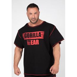 Gorilla Wear Wallace Trainingsoberteil - Schwarz/Rot | Gr.: S/M