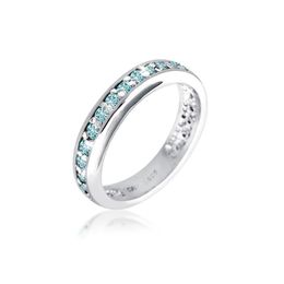 Elli Ring 925 Sterling Silber in Hellblau | Gr.: 56