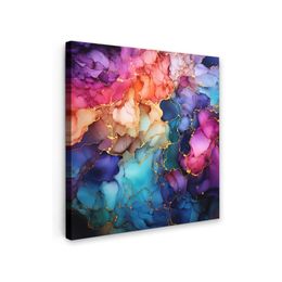 MuchoWow Leinwand bilder Abstrakte Kunst bunt (BxH) | Gr.: 20 x 20 cm