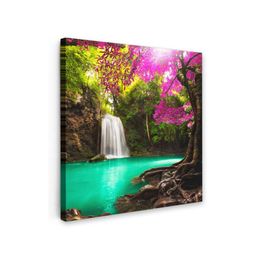 MuchoWow Leinwand bilder Magischer Wasserfall (BxH) | Gr.: 20 x 20 cm