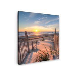 MuchoWow Leinwand bilder Sonnenuntergang Strand (BxH) | Gr.: 20 x 20 cm