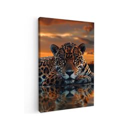 MuchoWow Leinwand bilder Jaguar (BxH) | Gr.: 80 x 120 cm