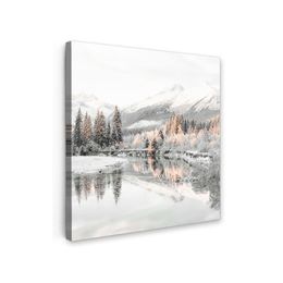MuchoWow Leinwand bilder Gefrorener Fluss (BxH) | Gr.: 20 x 20 cm