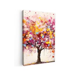 MuchoWow Leinwand bilder Farbiger Baum (BxH) | Gr.: 20 x 30 cm