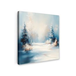 MuchoWow Leinwand bilder Winterwald (BxH) | Gr.: 20 x 20 cm
