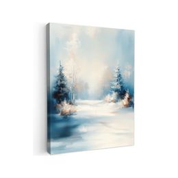 MuchoWow Leinwand bilder Winterwald (BxH) | Gr.: 60x80 cm
